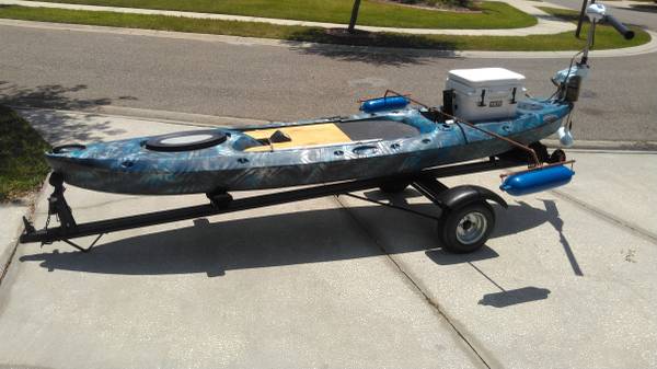 12 ft fishing kayak and trailer $950 | Boats For Sale | Tampa, FL | Shoppok