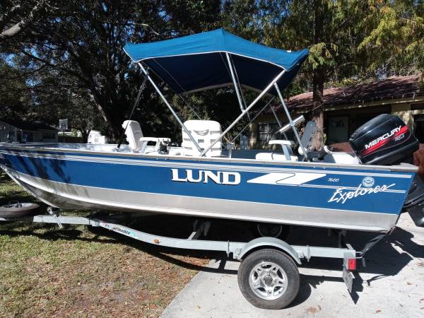1996 Lund Explorer 1600 Tiller 40hp Merc- One Owner $4,995 | Boats For ...