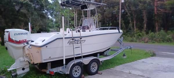 2003 20FT Pro Sports w/ 2016 Evinrude E-TEC HO, Aluminum Trailer ...