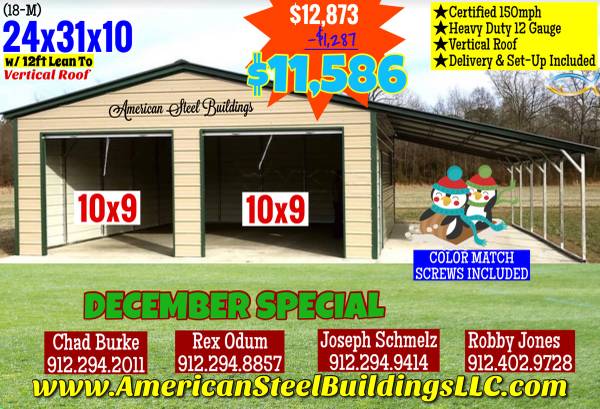 METAL BUILDINGS CARPORT RV COVER STEEL GARAGE POLE BARN METAL BUILDING ...