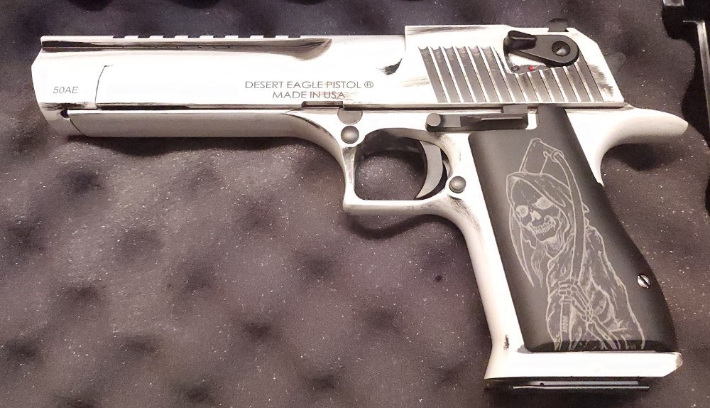 Magnum Research Desert Eagle DE50WMDR Grim Reaper White DE 50 AE NIB ...