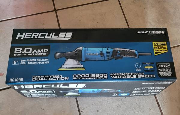 New HERCULES HC109B 8 Amp 6 Forced Rotation Dual Action Polisher ...