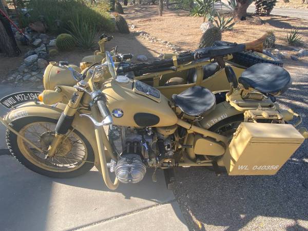 WW2 German BMW replica Motorcycle w/ Sidecar CJ750 M1S $5,000 ...