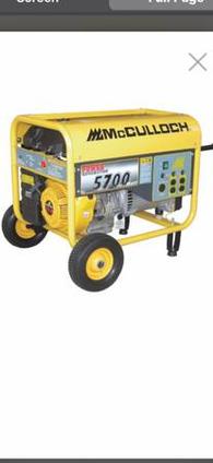 MCCULLOCH GENERATOR 5700 WATTS AS IS FOR REPAIR OR PARTS $75 | Tools ...