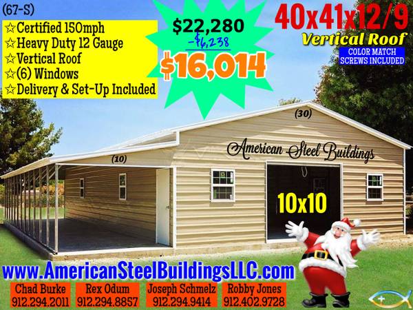 METAL BUILDINGS CARPORT RV COVER STEEL GARAGE POLE BARN METAL BUILDING ...