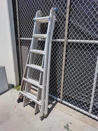 Werner 22 ft. Reach Aluminum 5-in-1 Multi-Position Pro Ladder 375 lbs ...