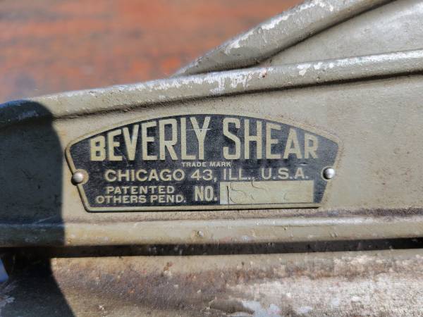 BEVERLY SHEAR $110 | Tools For Sale | Westernmass, MA | Shoppok