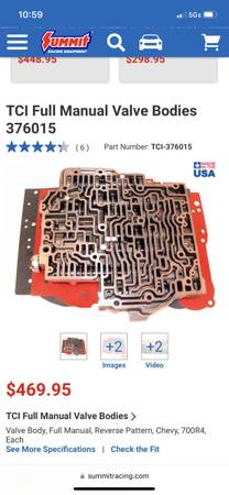 Brand New TCI 376015 Manual Valve Body (GM 700R4 w/Reverse Pattern ...