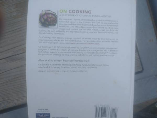 On Cooking: A Textbook of Culinary Fundamentals To Go (5th Edition) $40 ...