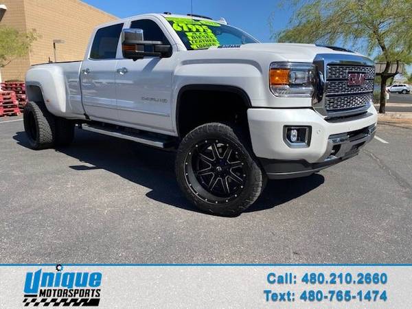 LIFTED 2018 GMC SIERRA DENALI 3500HD CREW CAB 4X4 DUALLY 6.6 DURAMAX ...